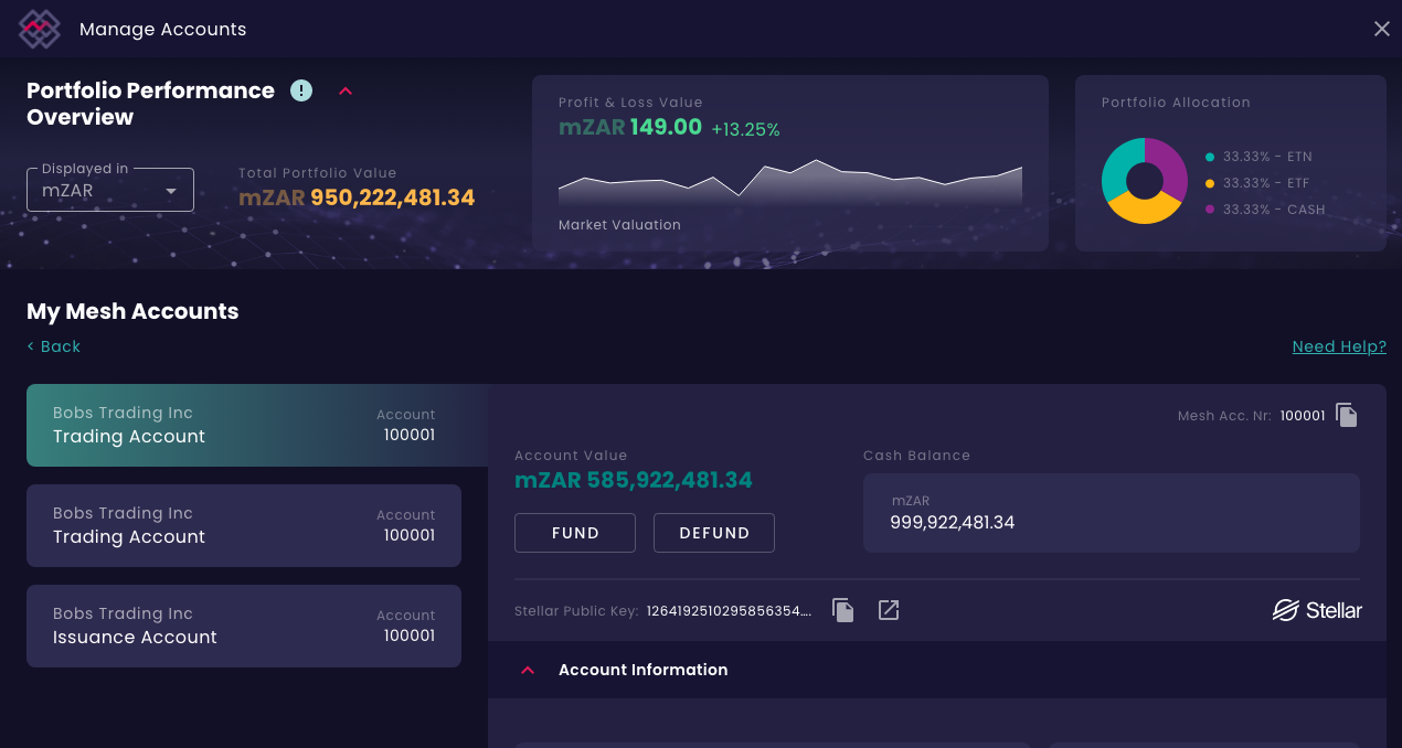 Managing your investment portfolio - Mesh
